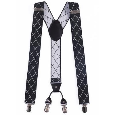 China Echte lederne Hosenträger-Gewohnheit des y-Art-druckte elastische Bügel-Clip-110cm zu verkaufen