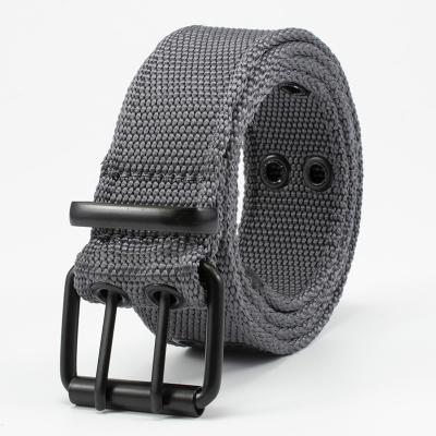 Cina Il web di nylon dei doppi uomini del fermaglio della cinghia di web del tessuto della clip dell'OEM allaccia i jeans di 130cm in vendita