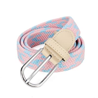 中国 PUの合金のバックルの伸張伸縮性があるベルトのウエスト3.5cmポリエステル綿 販売のため