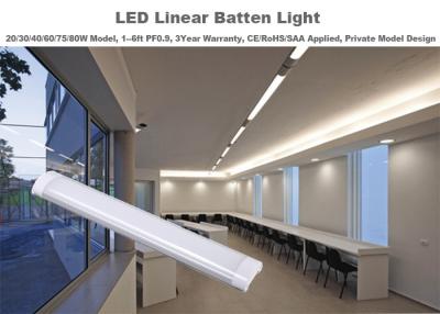 China 90-140lm/W Efficiency LED Linear Light With Aluminum / PC Covers , 3 Year Warranty for sale