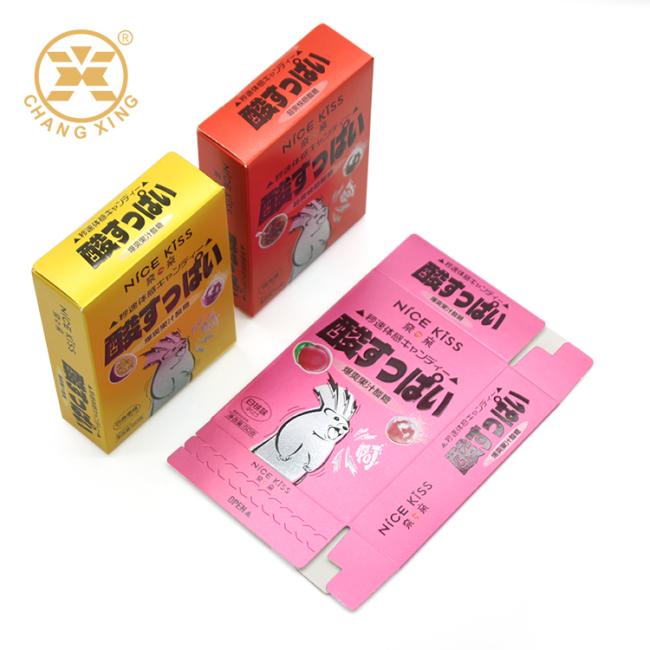 Custom candy box packaging sample