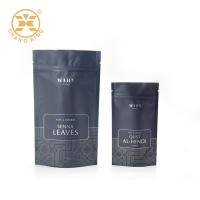 China Custom Printed Spice Leaf Packaging Ziplock Pouches with Gold Foil Design - Multiple Material Structures for Coffee, Tea & Food Products for sale