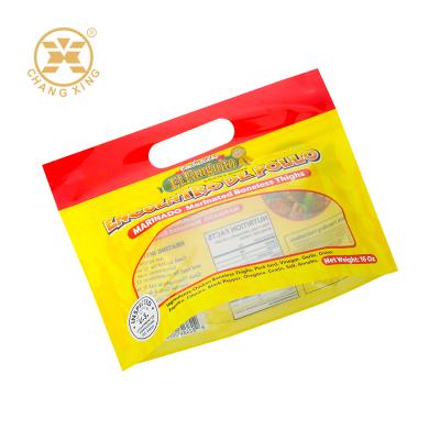 China Custom Printed Roasted Chicken Bag Deli Meat Moisture Proof Feature Zipper Plastic Packaging for sale