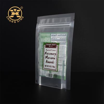 China Custom Printed Transparent Packaging Plastic Bags With Zipper Nuts Almond Dry Fruit Packaging Bags for sale