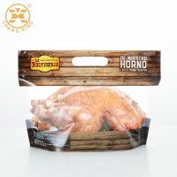 China 0.5kg Wooden Pattern Clear Window Zipper Roast Chicken Packaging Bag - Food Grade BOPP Material, Microwave Safe for sale