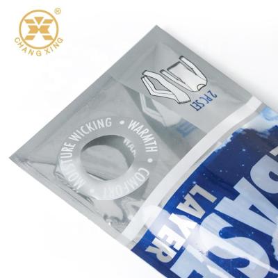 Cina Sacchetti di plastica trasparenti d'imballaggio della serratura dello zip dell'abbigliamento della borsa del chiaro indumento amichevole di Eco in vendita
