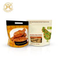 China 2kg Stand-Up Zipper Pouch with Handle for Grilled Roast Chicken Packaging - 80-200 Micron Thickness Custom Print for sale