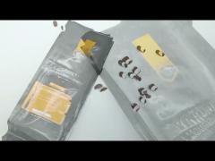 Quad seal side gusseted coffee packaging bag aluminum foil pouch