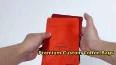 Custom Flat Bottom Coffee Bags Moisture Proof Packaging