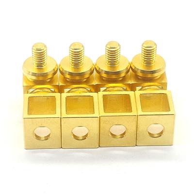 China Gold Plating CNC Brass Parts Anodized Custom Metal Components for sale