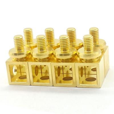 China Gold Plating CNC Brass Parts Anodized Custom Metal Components for sale