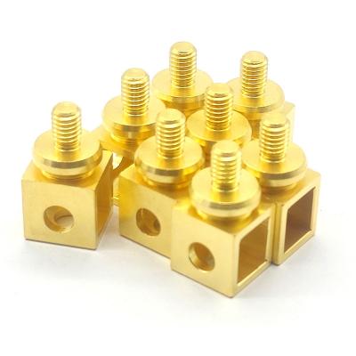 China Gold Plating CNC Brass Parts Anodized Custom Metal Components for sale