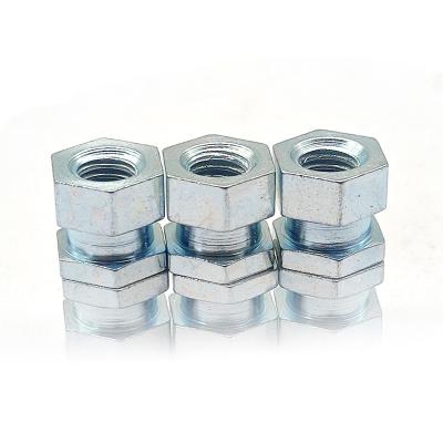 China Anodized Hexagonal Head Nut M8 M12 M16 M20 Zinc Plated Nut Blue White for sale
