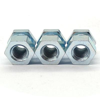 China Anodized Hexagonal Head Nut M8 M12 M16 M20 Zinc Plated Nut Blue White for sale