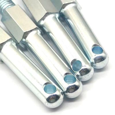 중국 Threaded Linkage Rod with Hex Body｜16×100mm Zinc-Plated Steel Connecting Shaft｜Mechanical Control Arm Pin 판매용