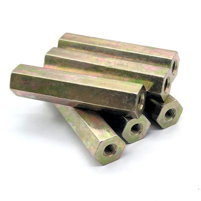China Zinc - Plated Colorful Hexagonal Long Nuts, Through - Hole Extended Connector Nuts, Hardware Fastening Accessories for sale
