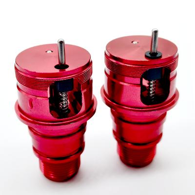 China High-Performance CNC Aluminum Valve Core with Spring Pin – Red Anodized Air Pressure Regulator for Shock Absorbers for sale