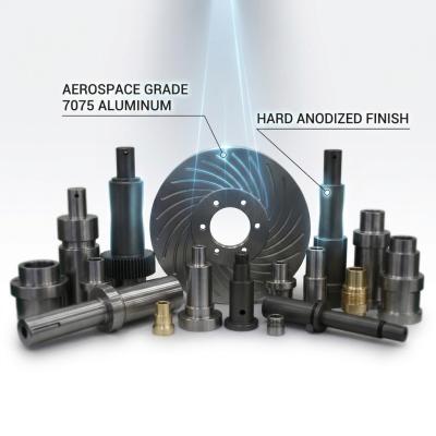 China Precision CNC Turned Aluminum 7075 Aerospace Bushing with Hard Anodized Finish Thin Wall Design for sale