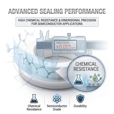 China Precision CNC Turning PTFE Teflon Sealing Bushing Chemical Resistance Semiconductor Equipment OEM for sale
