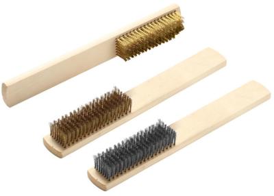 China Wooden Plastic Metal Handle Wire Hair Brushes Set Brass Copper Steel Hand Wire Brush for sale
