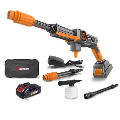 China Wireless Lithium Battery Portable Cordless Water Wash Spary Car Washing Gun High Pressure for sale