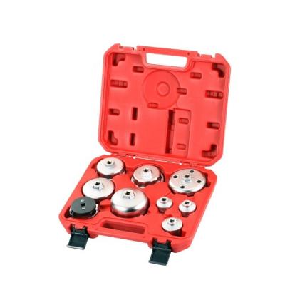 China 9Pcs Cup Type Wholesale For Engine Oil Change Aluminum Alloy Oil Filter Cap Wrench Set for sale