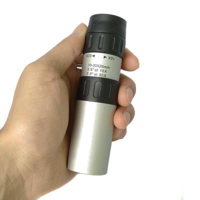 Cina 10-30x25 telescopio tenuto in mano monoculare, cannocchiale regolabile dello zoom della lente di FMC in vendita