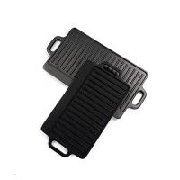 China Duoble Sided Rectangle Cast Iron Grill Griddle Flat & Ridge for sale