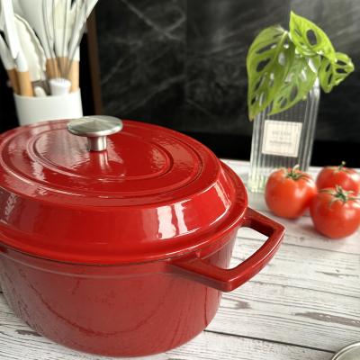 China Enamel Cast Iron Stew Pot 4.5L / 6.8L Muilt Use For Kitchenware à venda