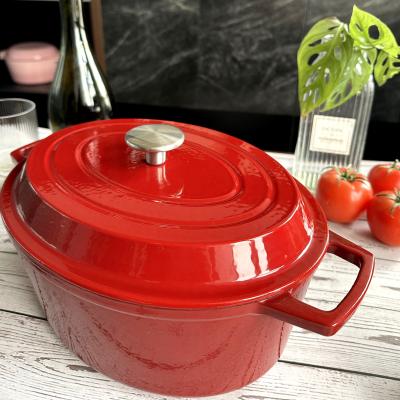 China Enamel Cast Iron Stew Pot 4.5L / 6.8L Muilt Use For Kitchenware à venda