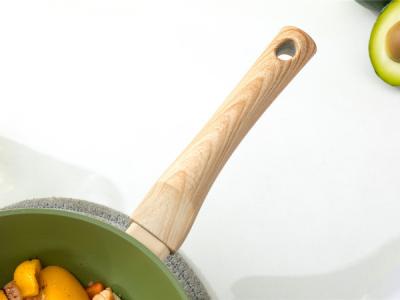 China Het veelzijdige van de Wokpan with flat bottom and van 12Inch Chinese Hittebestendige Handvat Te koop