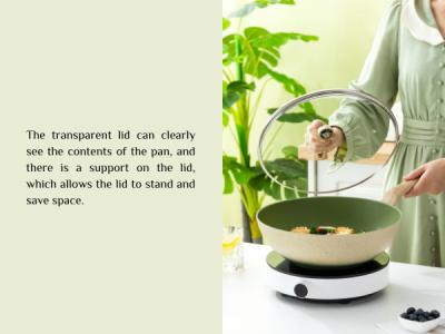 China Het veelzijdige van de Wokpan with flat bottom and van 12Inch Chinese Hittebestendige Handvat Te koop