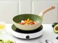 China Premium Aluminum Wok Pan With Durable Loop Handles for sale