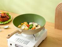 China Premium Aluminum Wok Pan With Durable Loop Handles for sale