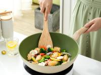 China Premium Aluminum Wok Pan With Durable Loop Handles for sale