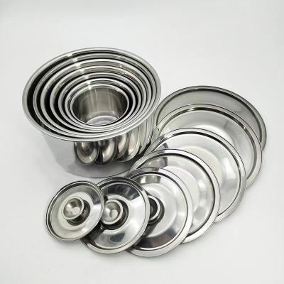 Cina Contenitore rotondo di salsa in acciaio inossidabile con coperchio in vendita