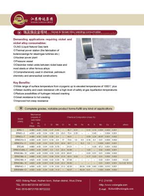 China nickel welding material for sale