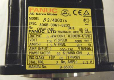 China Servo motor A06B-0061-B203 da máquina do Cnc de GE FANUCAC à venda