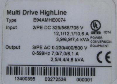 Cina Lenze E94AMHE0074 SERVODRIVE TENSIONE INGRESSO TRIFASE 325/565/705VDC in vendita