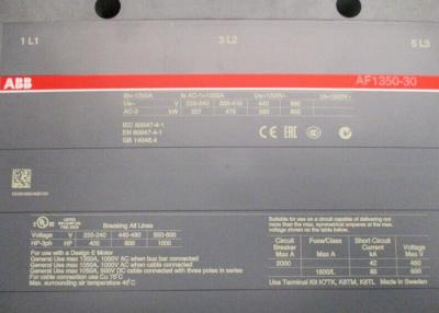 Cina Contattori di CC dei prodotti 1SFL657001R7022 110-250V di controllo AF1350-30-22-70 in vendita