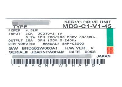 China A movimentação servo MDS-C1-V1-45 da C.A. Mitsubishi de MELSERVO substitui a condição MDS-B-V1-45 NOVA à venda