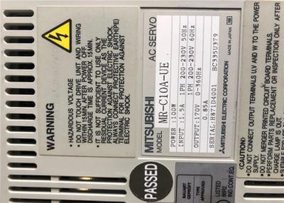 Cina Amplificatore industriale 100W, 200-230V, dell'azionamento MR-C10A-UE di CA di Mitsubishi servo nuovo originale 0.85A in vendita