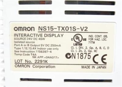 Cina ARGENTO dell'INTERFACCIA OPERATORE 15 TCHS ETN+SERIAL+USB di Omron NS15-TX01S-V2 in vendita