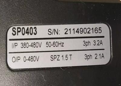 Cina Azionamento 0.75kW 0-480V 3PH 2.1A di CA di Emerson Unidrive SP0403 di tecniche di controllo di Nidec in vendita