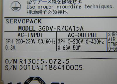中国 SGDV-R70A15A 200V ヤスカワ 新型交流サーボアンプ オリジナルボックス 販売のため