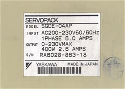 China Merken Yaskawa AC Servo Versterker SGDE-04AP Sigma Series In Box Te koop