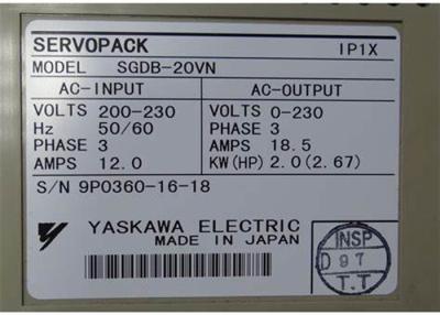 Cina Nuovo Yaskawa AC Servo Drive SGDB-20VN originale Nuovo in scatola in vendita