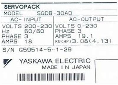 Cina AC Servo Drives Yaskawa SGDB-30AD Nuovo in scatola originale 230V in vendita
