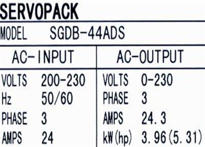 Cina SGDB-44ADS Yaskawa Industrial Servo Drives Nuovo originale in vendita