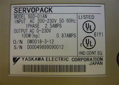 Cina Brand Yaskawa SGD-01AN AC Servo Drives Nuovo Servopack Originale in vendita